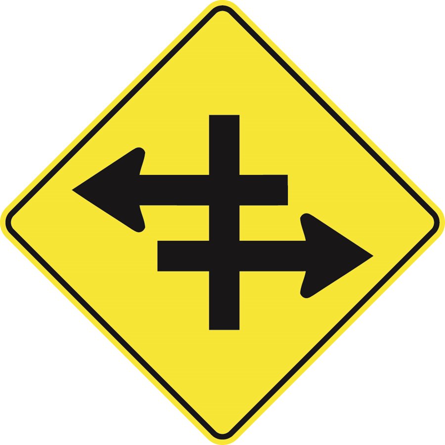 Divided Highway Ahead (Symbol)