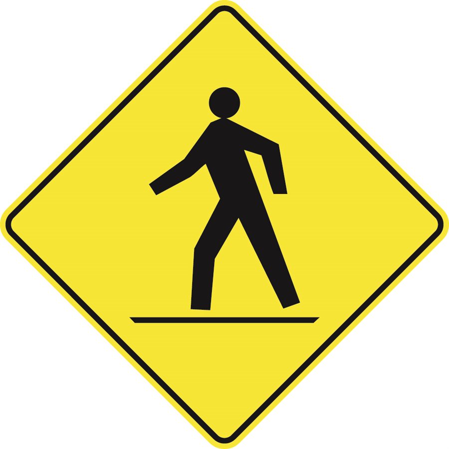 Right Side Pedestrian Crossing Ahead