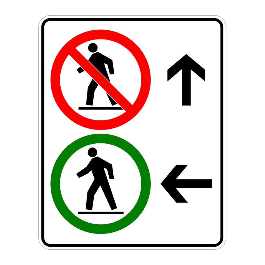 Directional Pedestrian - Cross Right Only
