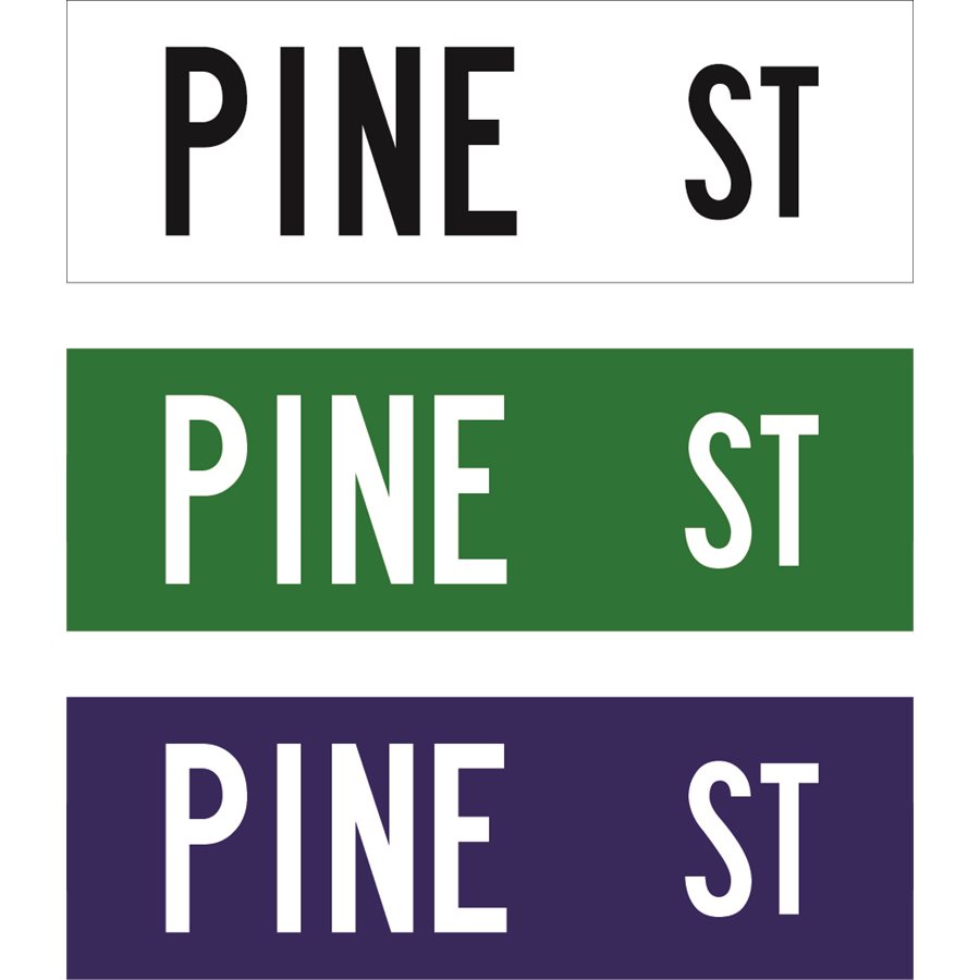 Street Name Blade - 18" x 6" - 7 characters - High Intensity | Street ...