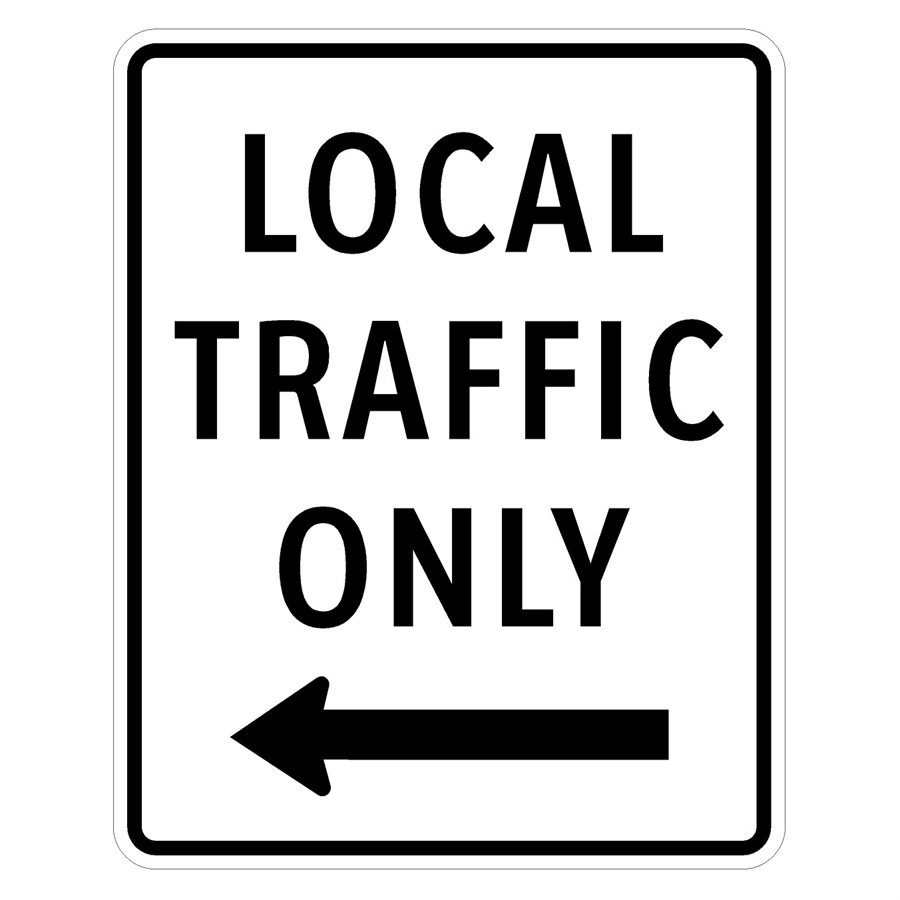 Local Traffic Only Left Arrow