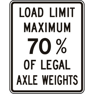Load Limit Maximum __ % Of Legal Axle Weights