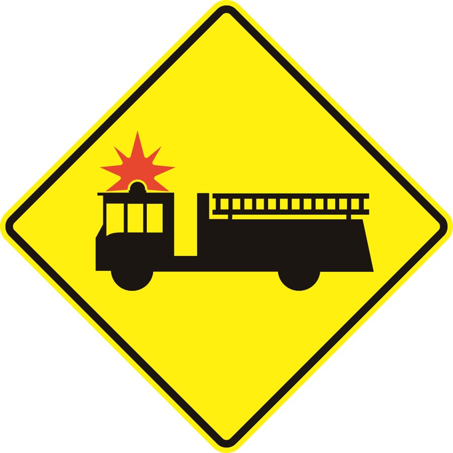 Fire Truck Entrance/ Crossing Symbol