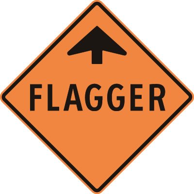 Flagger AHEAD ARROW