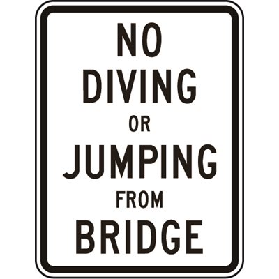 No Diving Or Jumping From Bridge