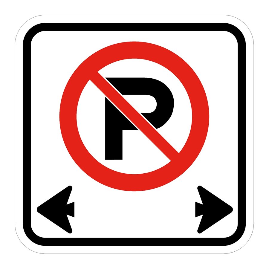 No Parking with Arrows