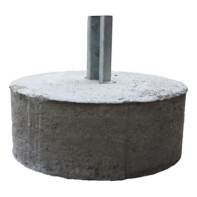 Round Concrete Base Uchannel Stub c/w Hardware | Sign Bases | Signs ...