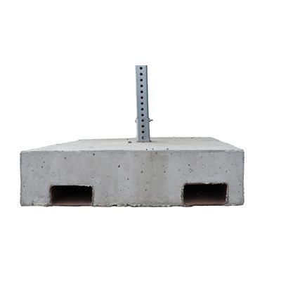 Square Concrete Base with 6" Square Post Stub (2 1/4") c/w Hardware ...