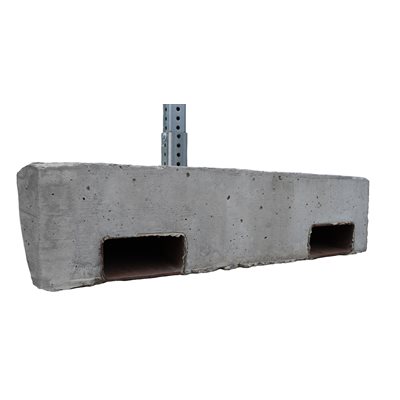 Square Concrete Base with 6" Square Post Stub (2 1/4") c/w Hardware ...