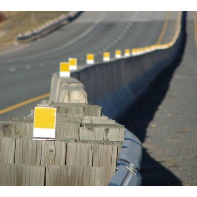 Flexible Barrier Mount Reflector - Double Sided - Yellow Diamond Grade ...