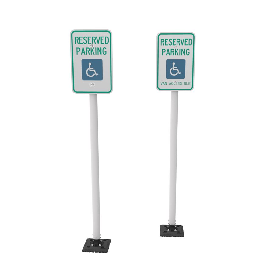 Post 48" Flat Top White | Sign Posts | Signs | ATS Traffic Product Catalog