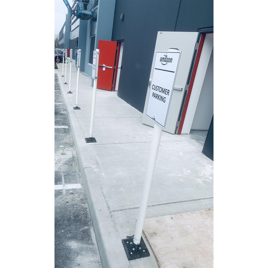 Post - Flat Top - 42" - White | Sign Posts | Signs | ATS Traffic ...