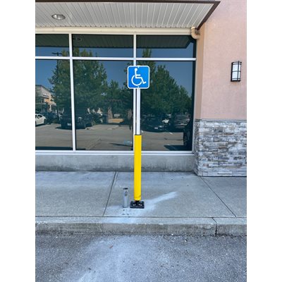 Post - Sta-Rite Impactable Sign Post with Bollard Enhancement - 78 ...
