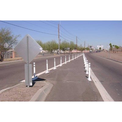 Turnpike Grade Curb White & White Lens | Posts & Bases | Delineators ...