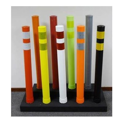 City Post 28" - Red with (2) White DG Bands | Posts & Bases ...