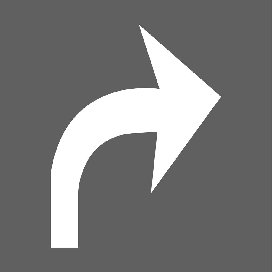 Optatrac White Right Turn Arrow Standard (2 per box) | Preformed ...