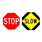 Handheld Stop/Slow Paddle - Diamond Grade - Alberta | Signs - Specialty ...