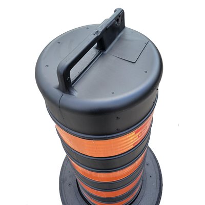 Channelizer Drum Black with Handle, with 4 HI Orange Bands | Drums ...